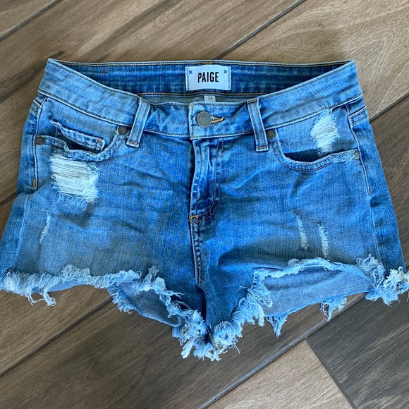 PAIGE | Shorts | Paige Daryn Denim Cutoff Distressed Jean Shorts 26 ...